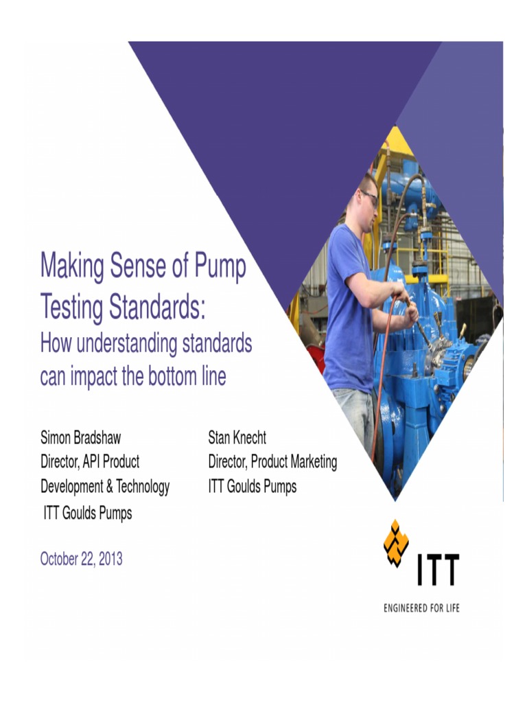 Making Sense of Pump Testing Standards:: How Understanding Standards ...