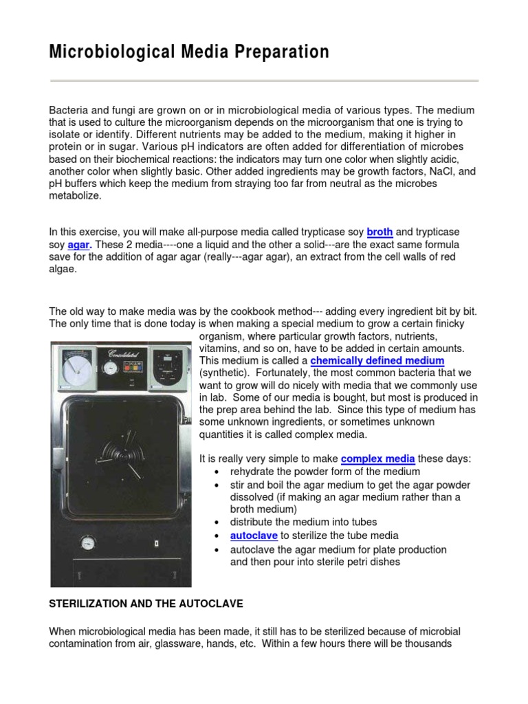 Microbiological Media Preparation: Broth Agar | PDF | Growth Medium ...