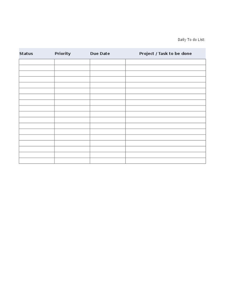 A Concise Yet Informative Daily Task List Focused on Prioritizing ...