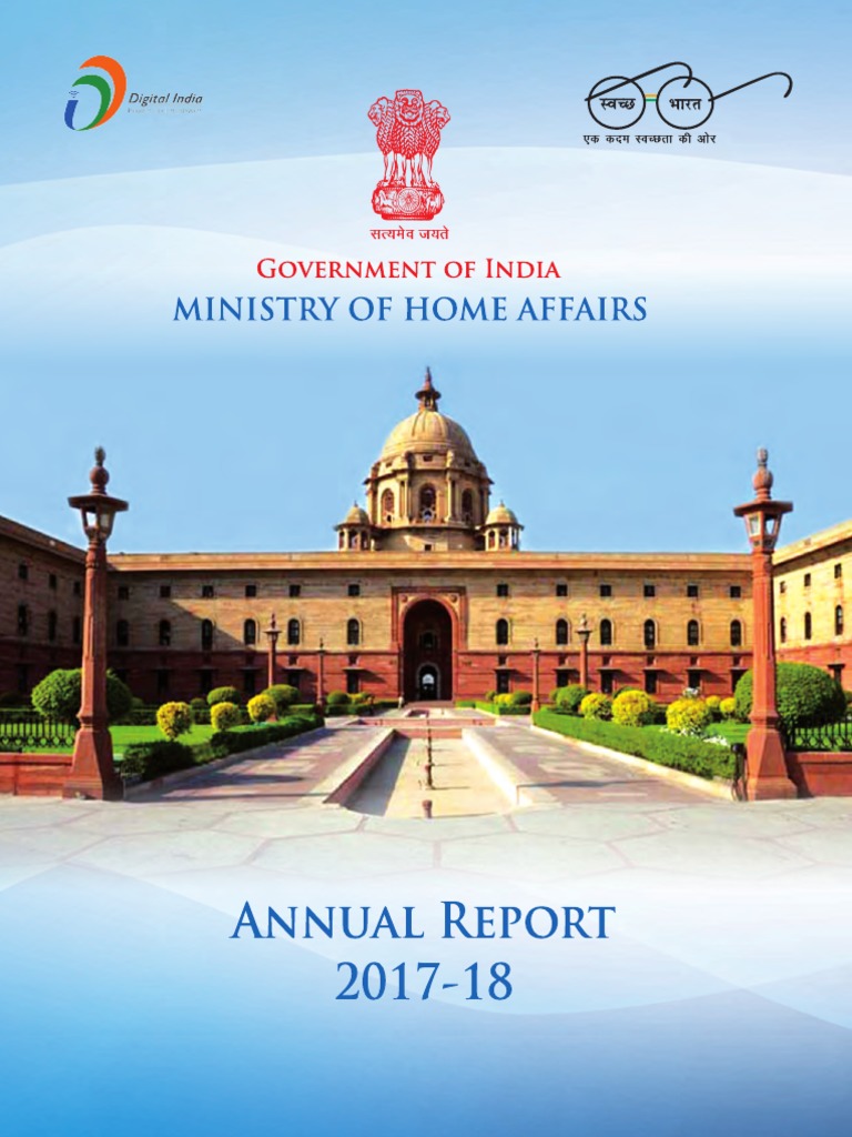 Ministry of Home Affair Ar 2017-18 For Web | PDF | Government Of India ...