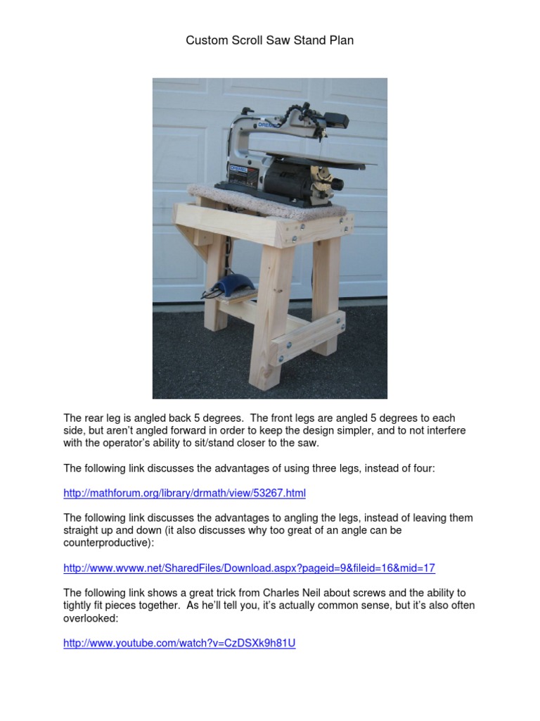 A Comprehensive Guide to Building a Custom Three-Legged Scroll Saw ...