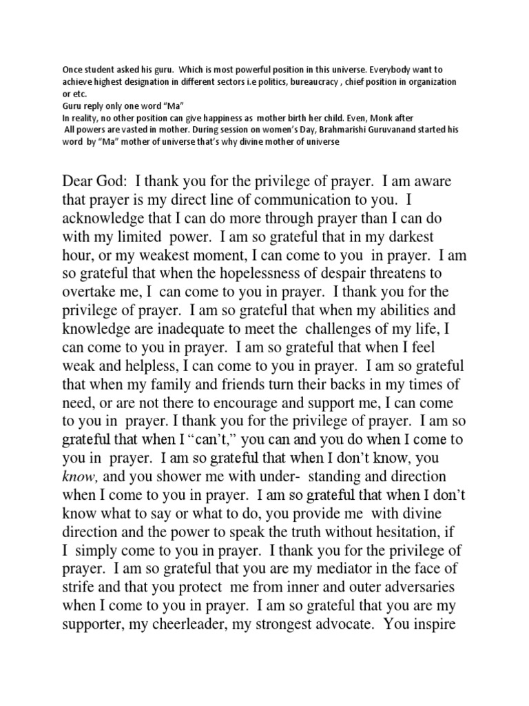 Once Student Asked His Guru | PDF | God In Christianity | Prayer