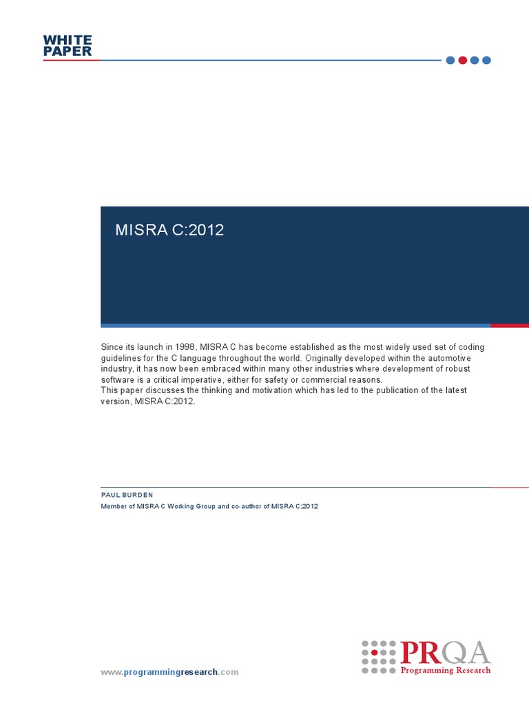 Misra 2012 Download Free Pdf C Programming Language Computer Programming 