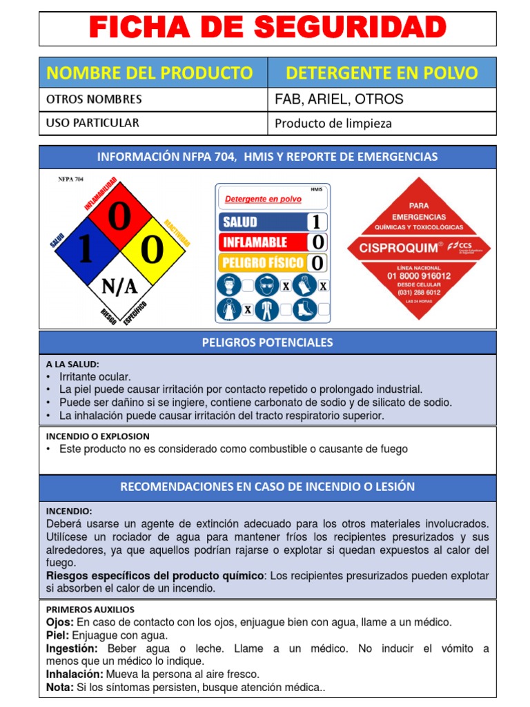 Guía de seguridad para el detergente en polvo: Peligros potenciales ... Guía de seguridad para el detergente en polvo: Peligros potenciales ...