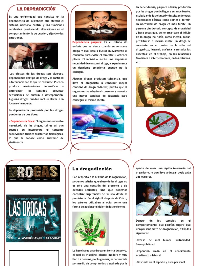 Triptico-Drogas 1 | PDF | Drogas | Heroína