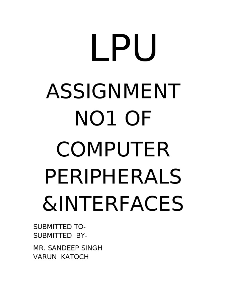 Computer Peripherals | PDF | Assembly Language | Computer Program