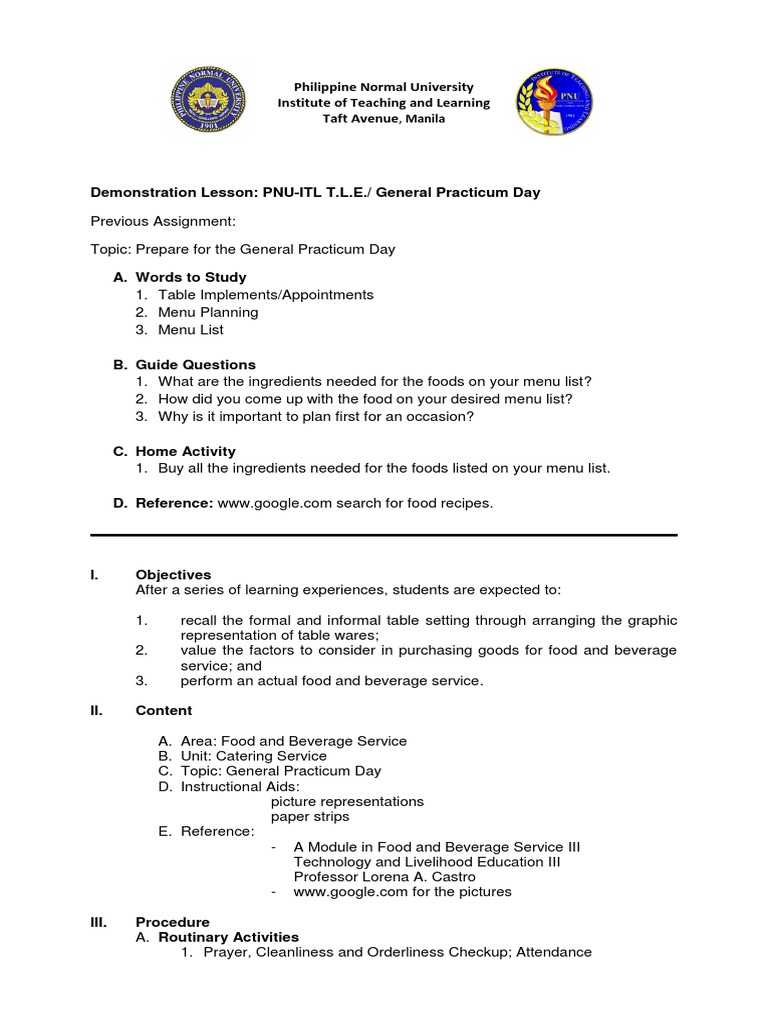 Tle Final Detailed Grade 9 | PDF | Rubric (Academic) | Foods
