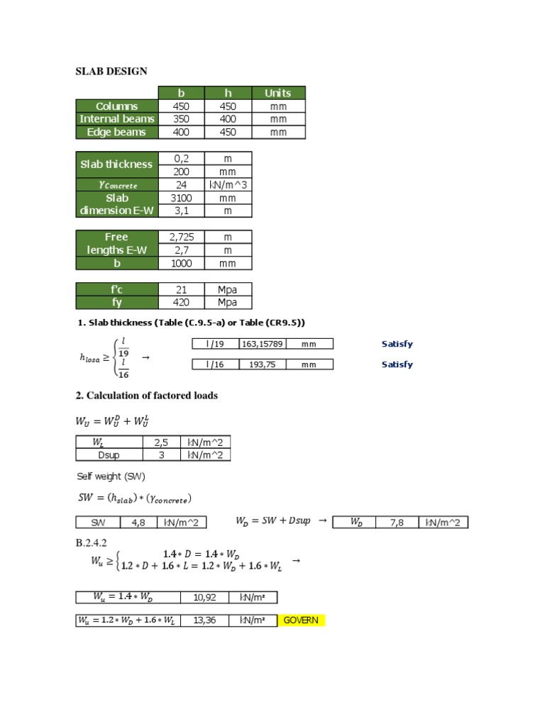 Slab Design | PDF | Mechanics | Building Engineering
