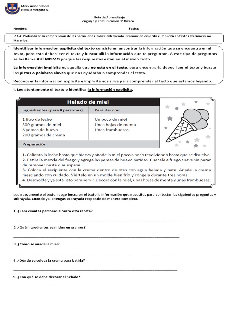 Ejercicios de Información Explícita e Implícita | PDF | Información ...