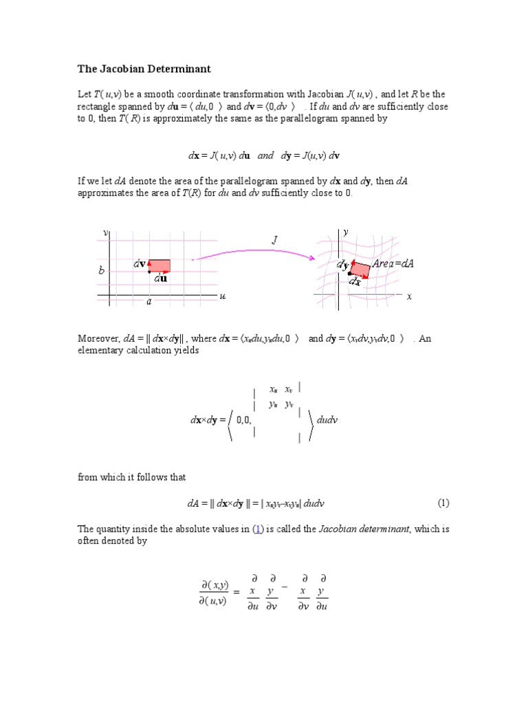 The Jacobian of A Transformation 2 | PDF | Area | Angle
