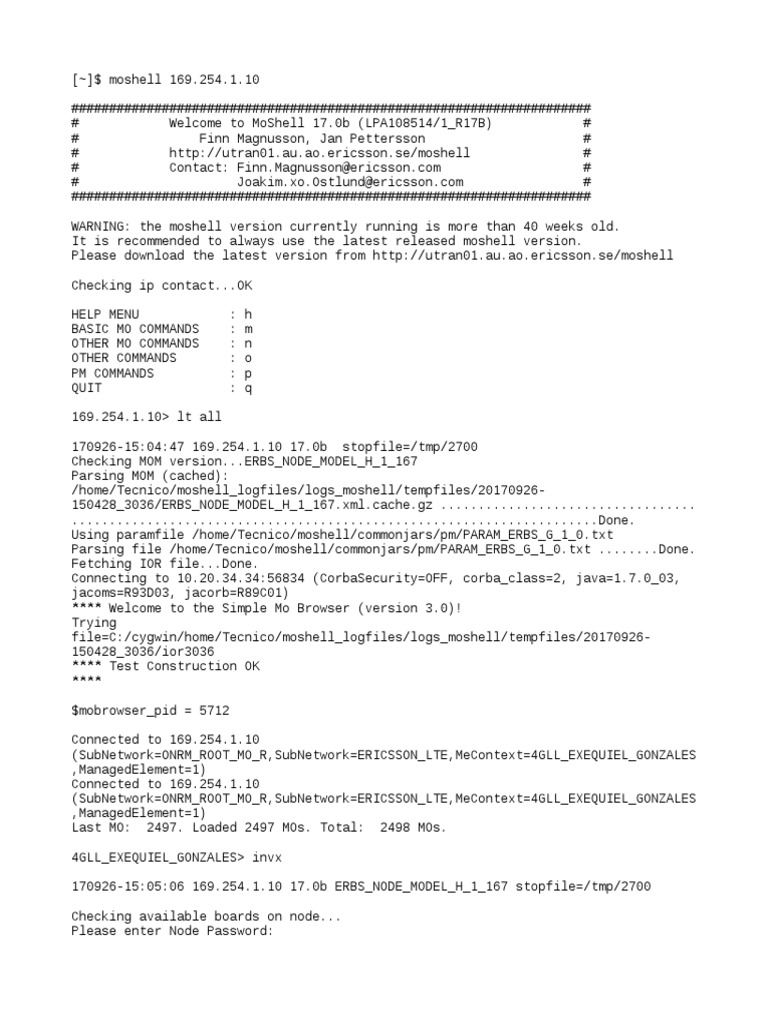 MOSHELL | PDF | Computer Networking | Information Technology Management