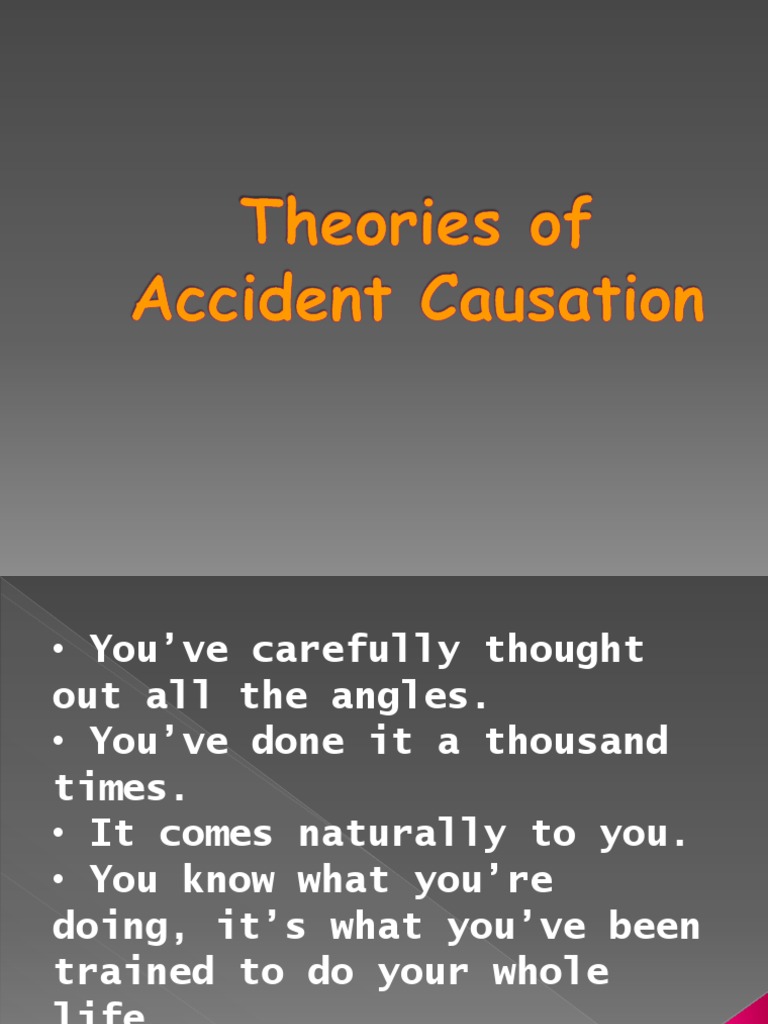 Accident Causation Theories Guide | PDF | Causality | Human Factors And ...