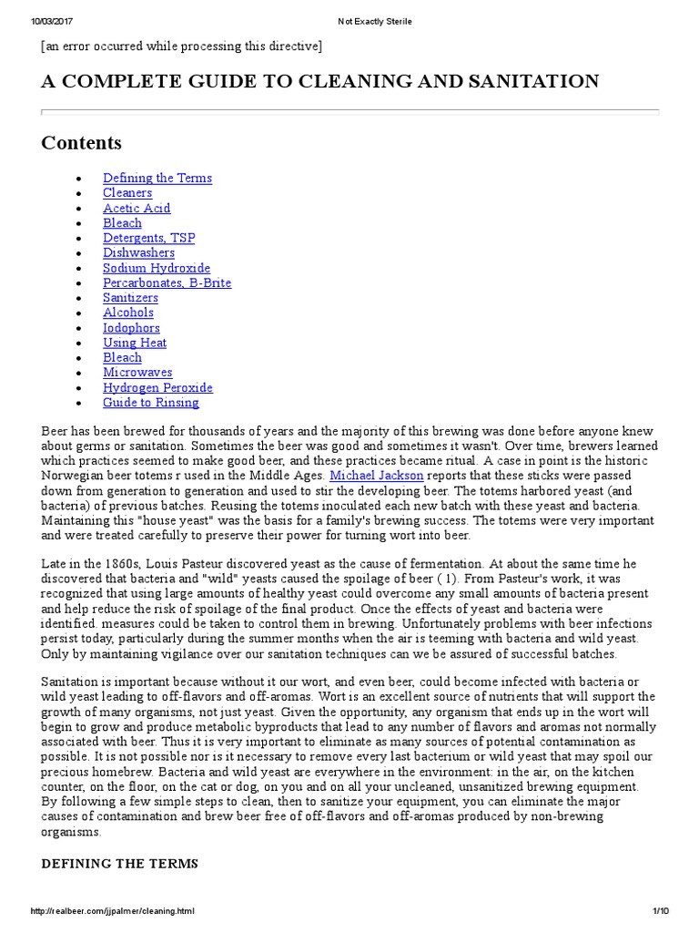 A Complete Guide To Cleaning and Sanitation | PDF | Disinfectant ...