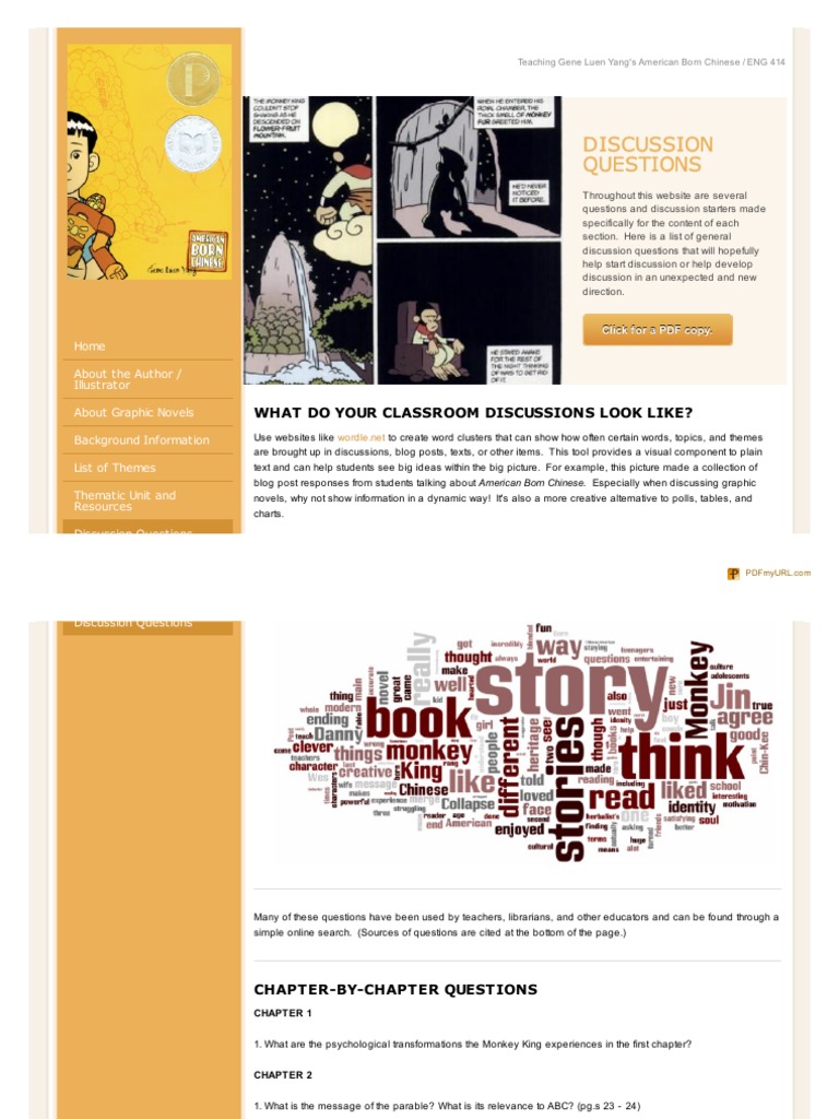 American Born Chinese - Discussion Questions | PDF