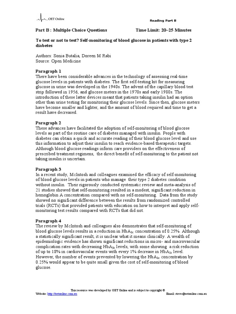 Part B: Multiple Choice Questions Time Limit: 20 25 Minutes To Test or ...