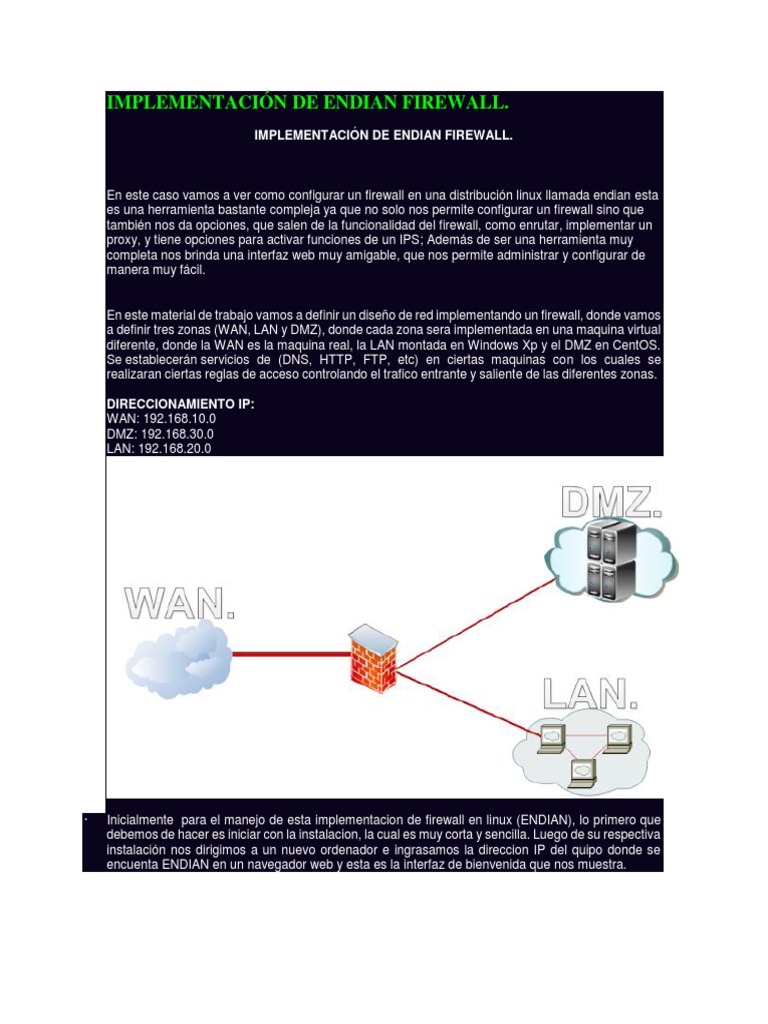 Implementación de Endian Firewall | PDF | Cortafuegos (informática ...