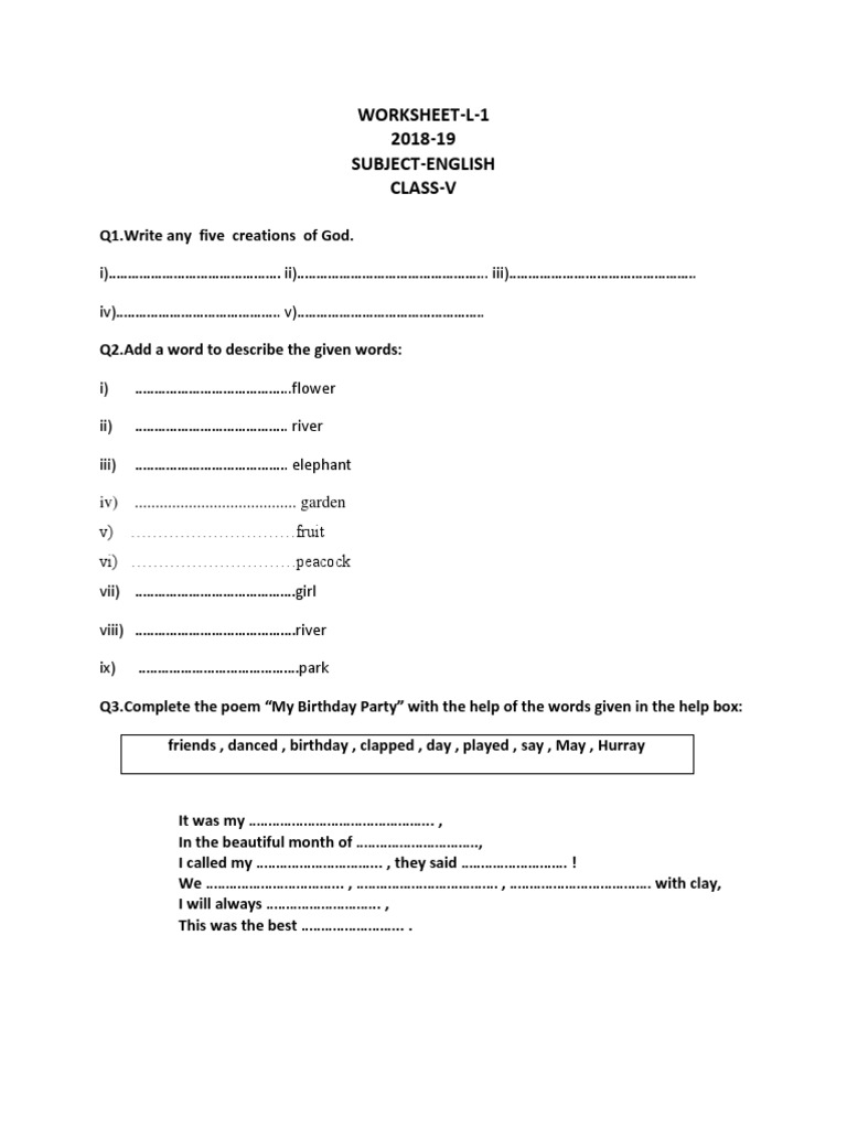 Class-5 Army School Holiday Homework | PDF | Human Digestive System | Bone