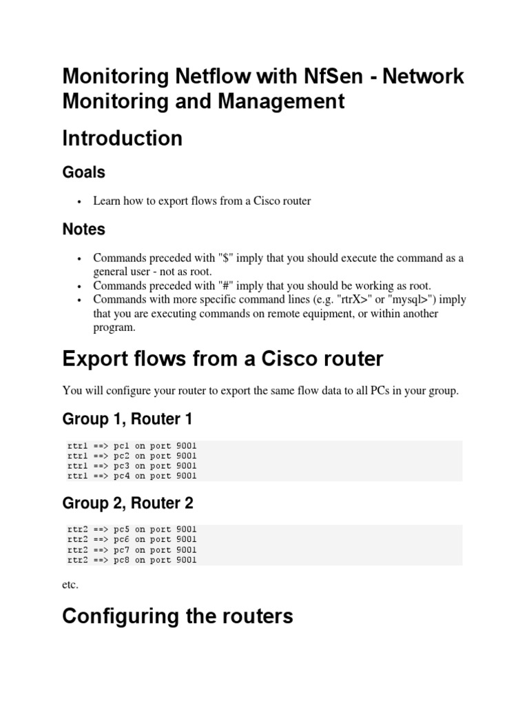 Monitoring Netflow With NfSen | PDF | I Pv6 | Computer Networking