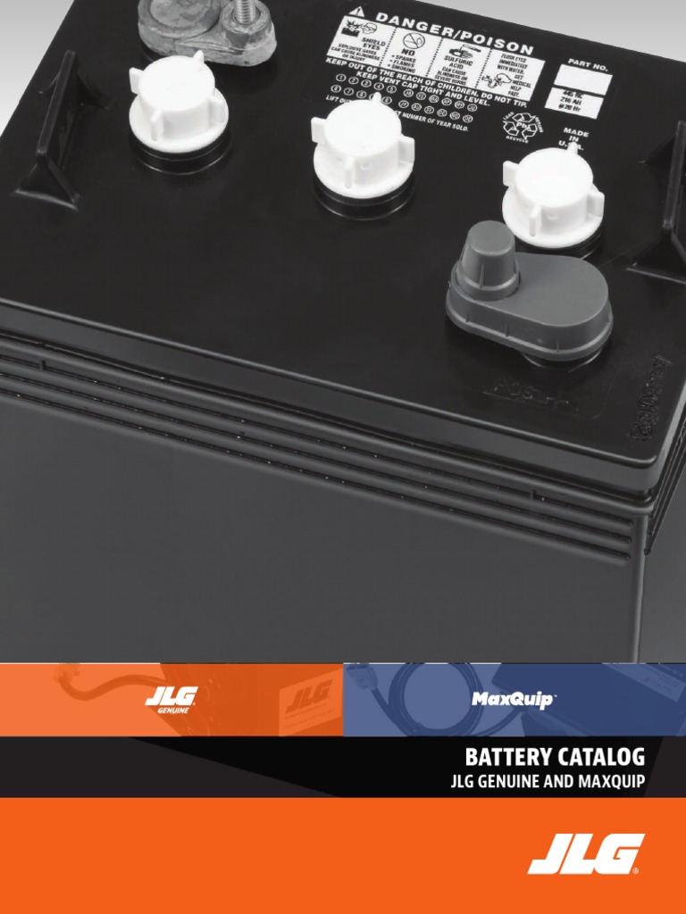 JLG Battery Catalog | Battery (Electricity) | Battery Charger
