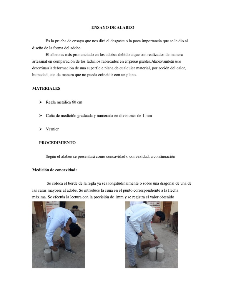 Ensayo de Alabeo | PDF | Conjunto convexo | Medición