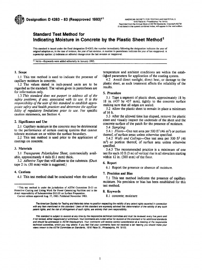 Astm D4263 83 | PDF