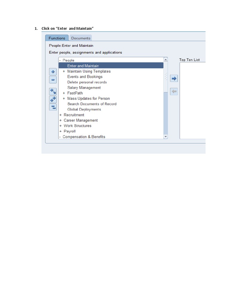 Click On "Enter and Maintain" | PDF