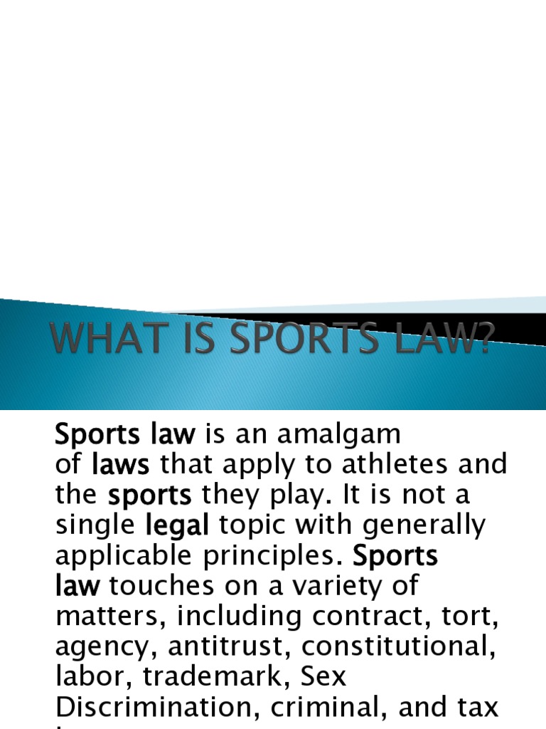 Intro To Sports Law | PDF | Negligence | Standard Of Care