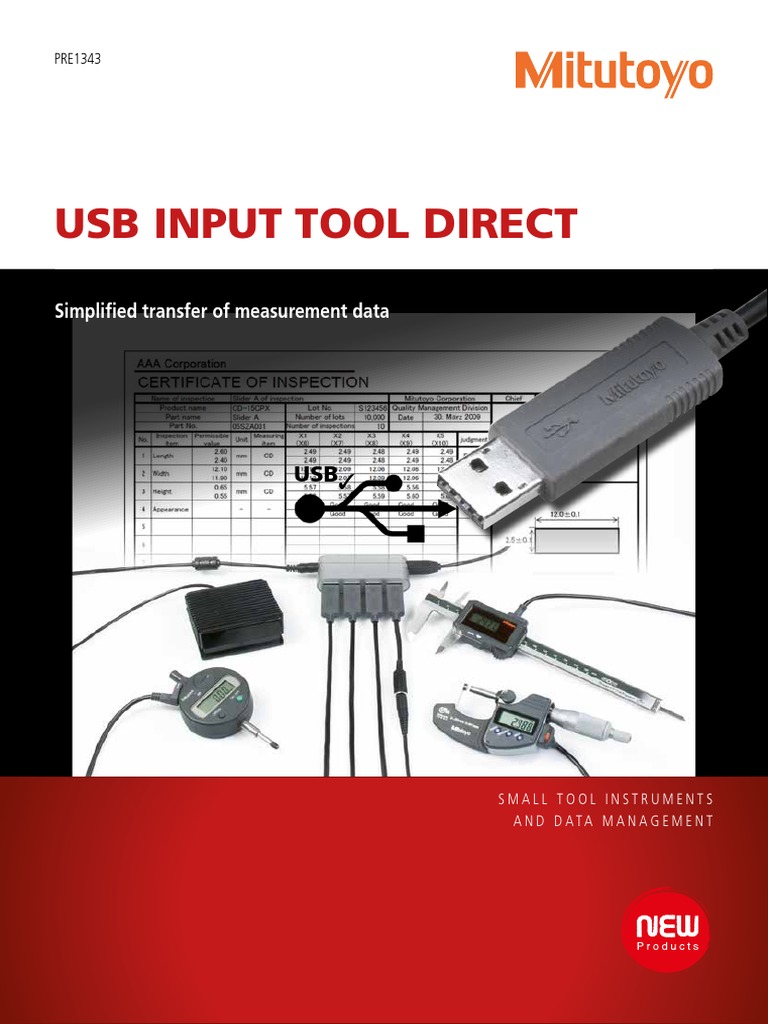 Mitutoyo - System Przenoszenia Danych USB Input Tool Direct USB-ITN ...