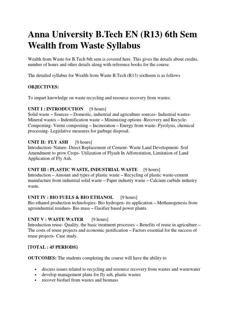 Wealth From Waste | PDF | Waste | Recycling