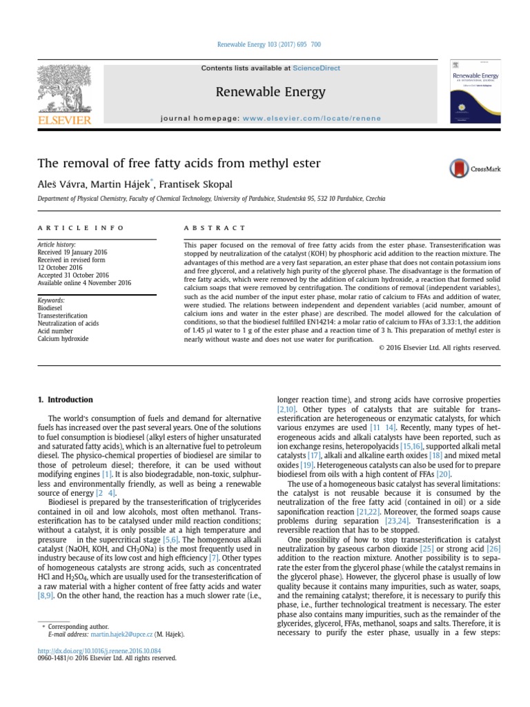 Renewable Energy: Ale S Vavra, Martin Hajek, Frantisek Skopal | PDF ...