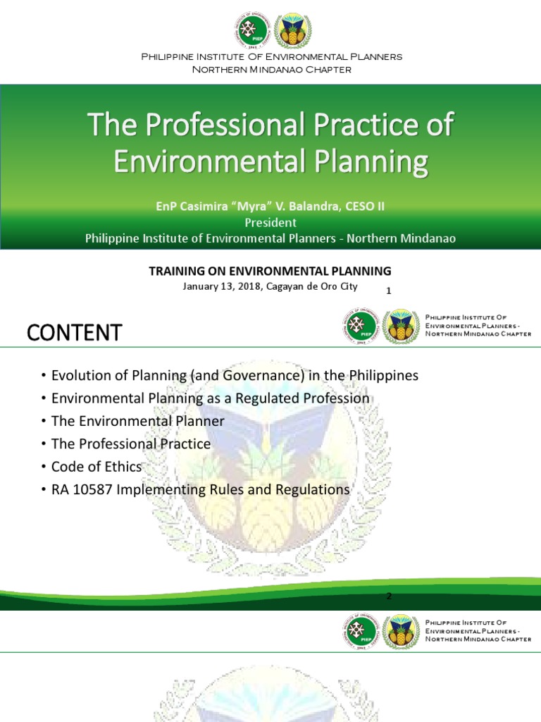 Training for Environmental Planners in PH | PDF | Urban Planning ...
