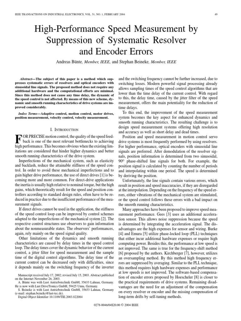 High-Performance Speed Measurement by Suppression of Systematic ...