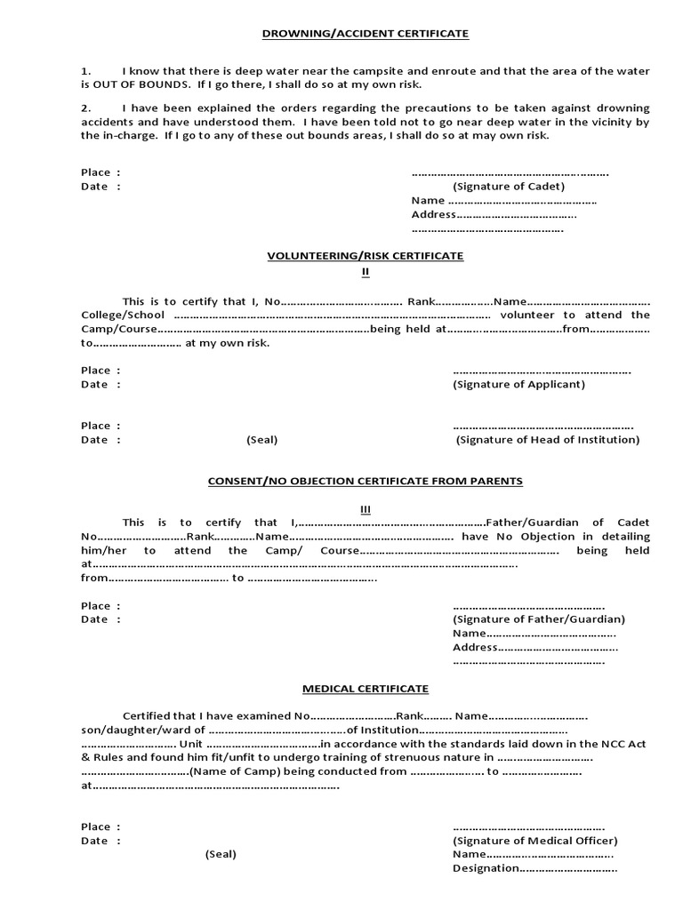 CATC Camp Forms Only | PDF | Virtue | Common Law