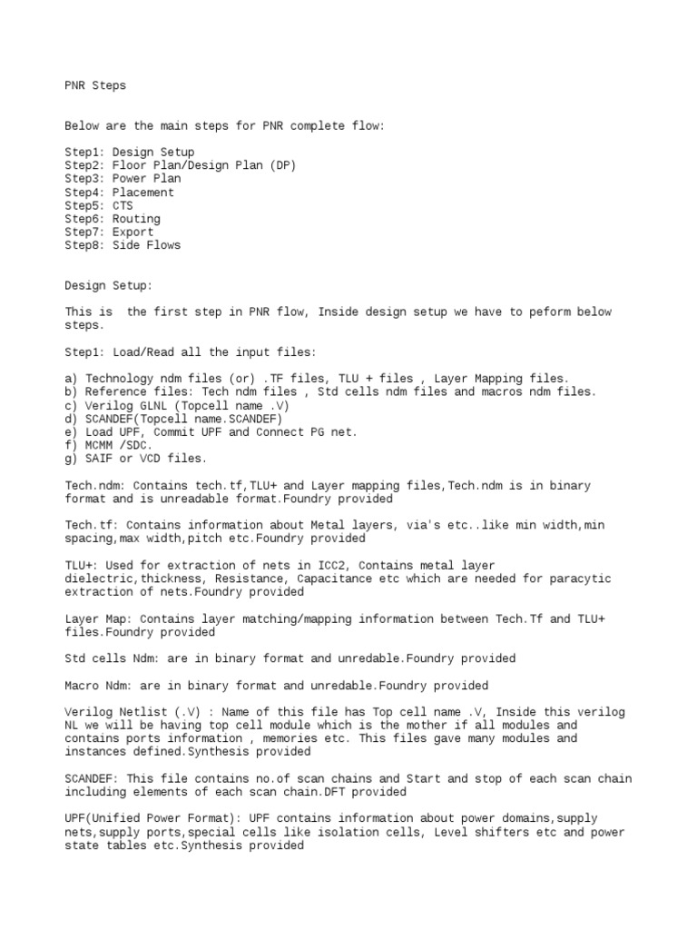 PNR Steps | PDF | Electrical Engineering | Electronic Engineering