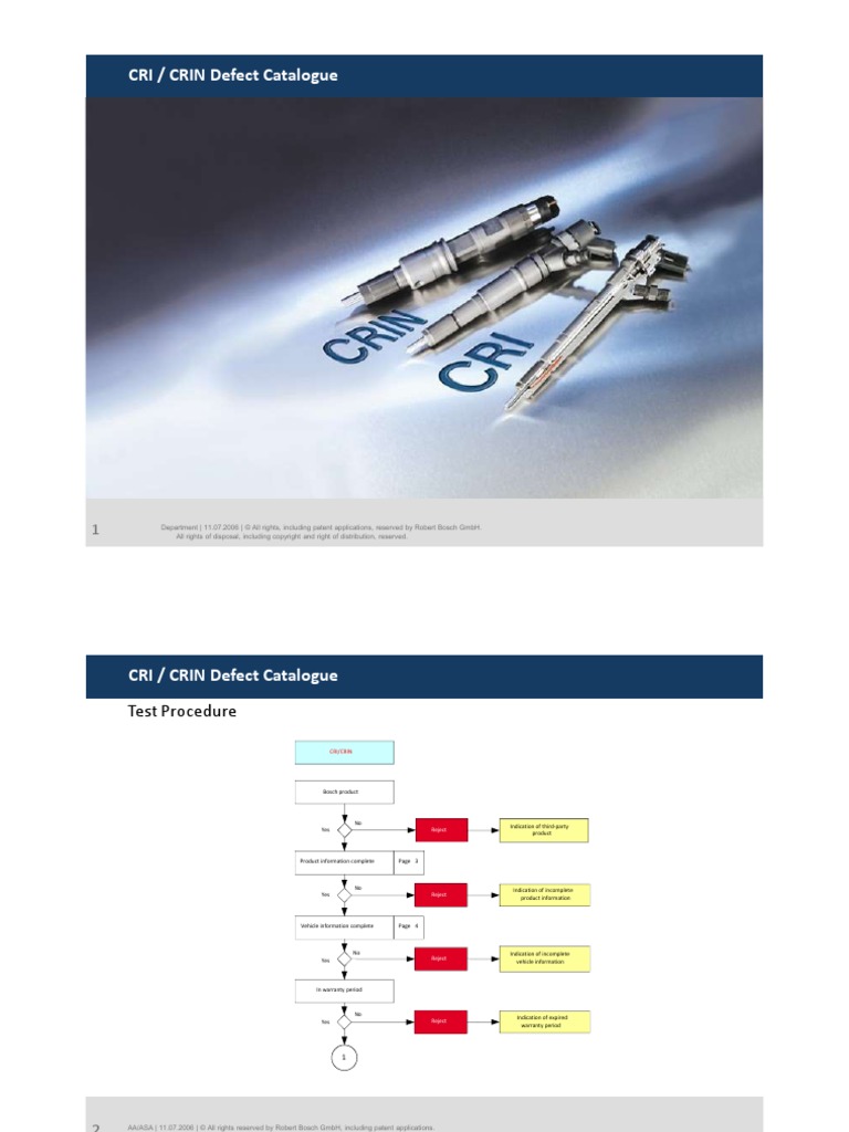 CRI CRIN - Defect Catalog | PDF | Diesel Engine | Fuel Injection