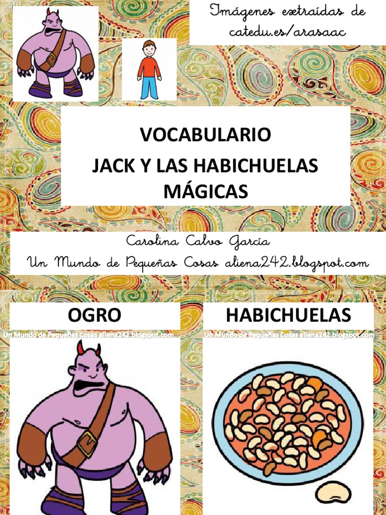 Vocabulario Juan y Las Habichuelas Magicas | PDF