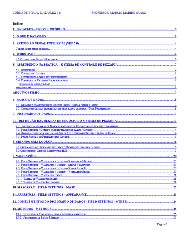 Curso de Visual Dataflex 7.0 | PDF | Microsoft Windows | Sistema operacional