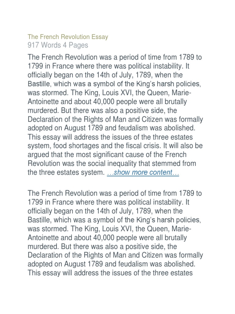Causes of the French Revolution Explained | PDF