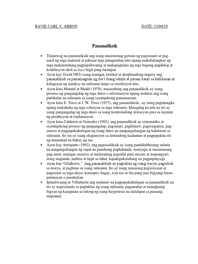 Pagsulat at Pananaliksik | PDF