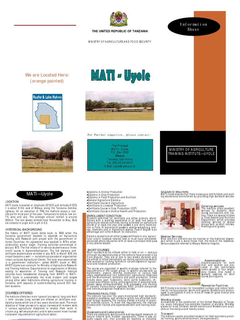 Uyole | PDF | Agriculture | Food And Drink