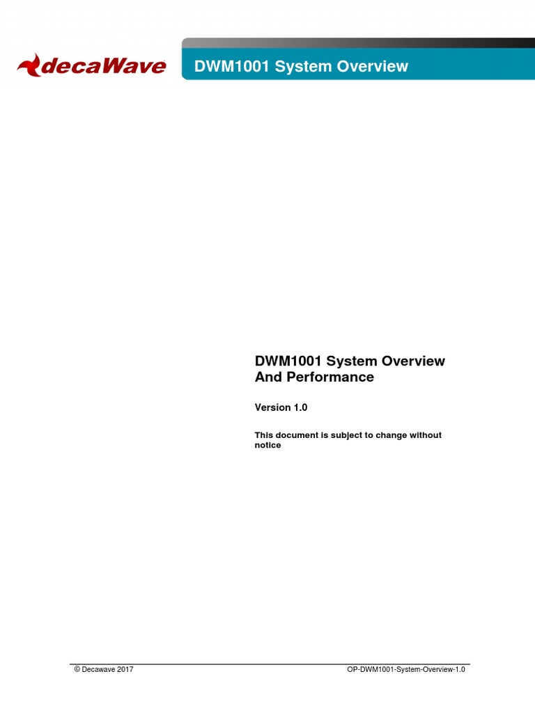 Dwm1001 System Overview | PDF | Gateway (Telecommunications) | Computer ...