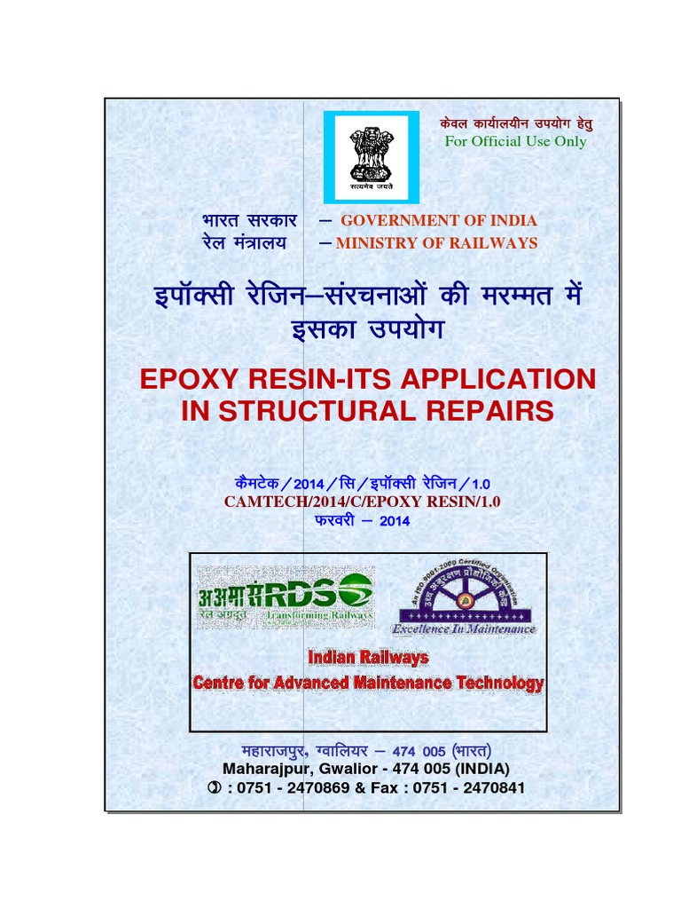 Booklet On Epoxy Resin - Its Application in Structural Repairs PDF ...