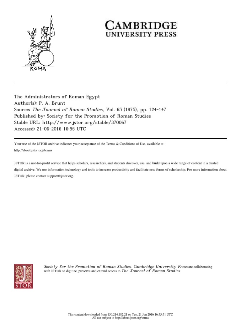Roman Egypt's Prefects: Roles & Challenges | PDF | Marcus Aurelius ...