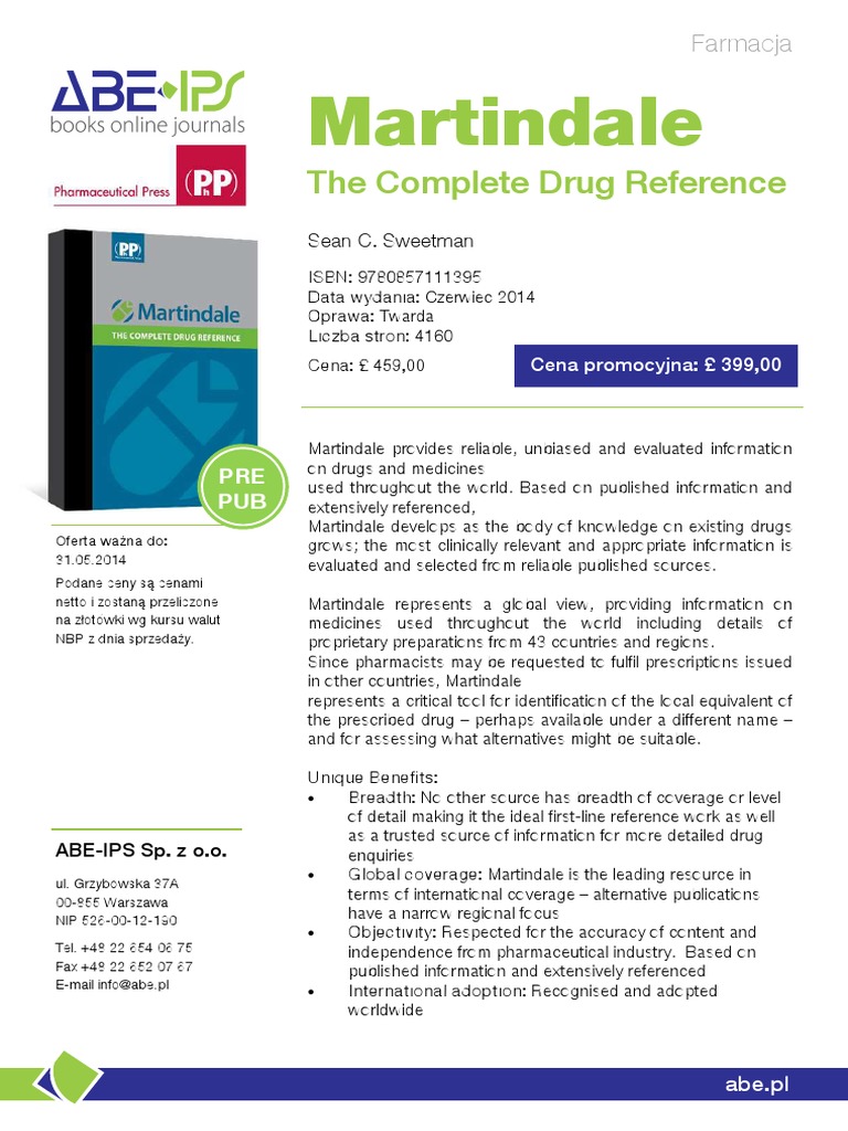 Martindale: Complete Drug Reference 41st Edition | PDF | Medical ...