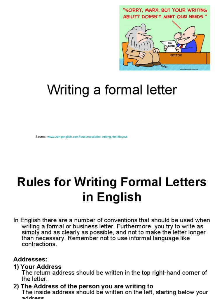 Formal Letter Writing Guide | PDF