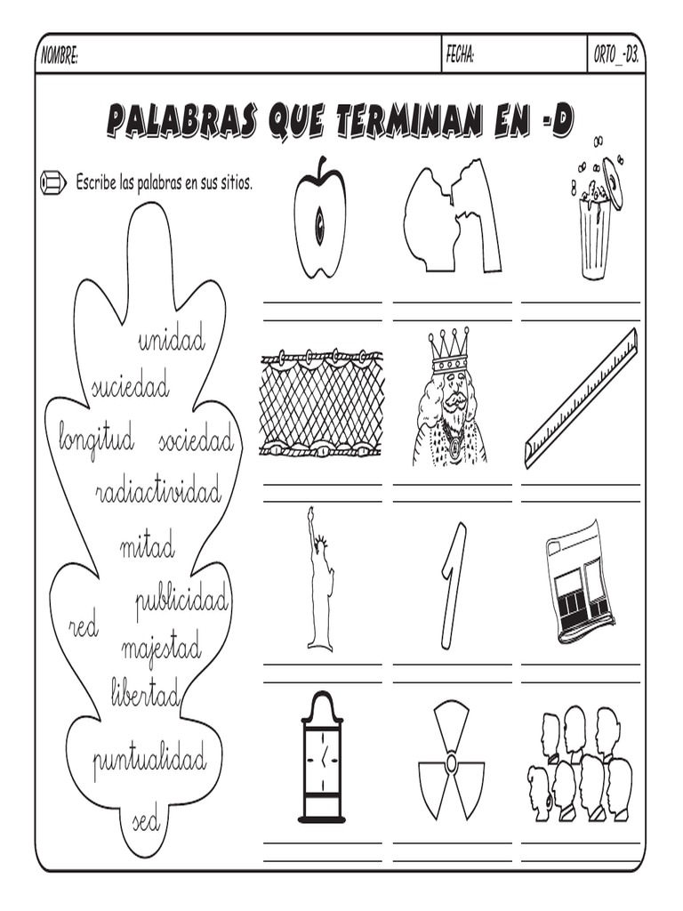 9 Palabras Terminadas en D | PDF | Ocio | Deportes