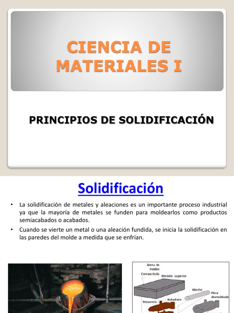 Principios de Solidificación | PDF | Nucleación | Polímeros