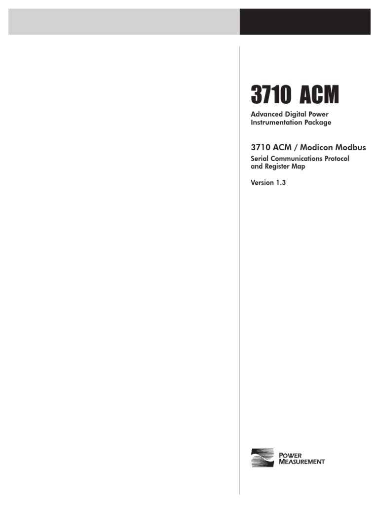 3710 Acm Modicon Modbus Pdf Network Packet Computer Architecture