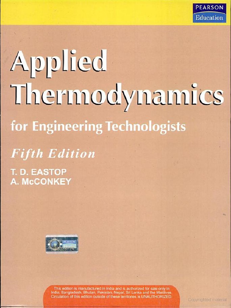 Applied Thermodynamics and Engineering Fifth Edition by T.D Eastop and ...