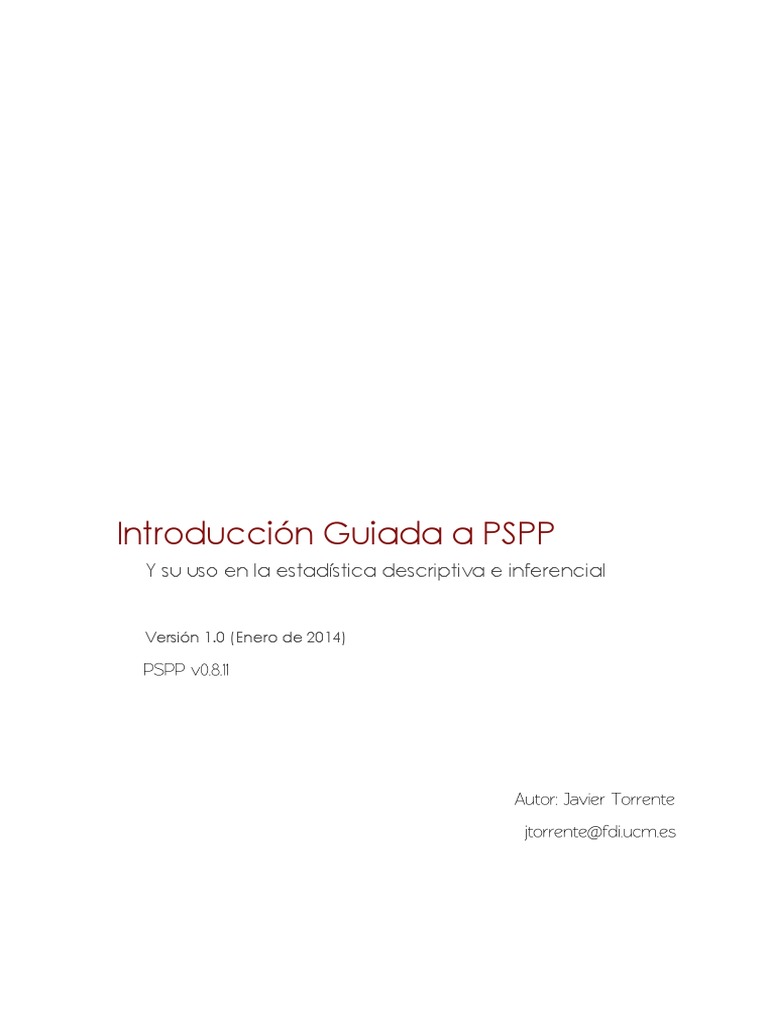 Guía Básica de PSPP para Principiantes | PDF | Prueba U de Mann-Whitney ...
